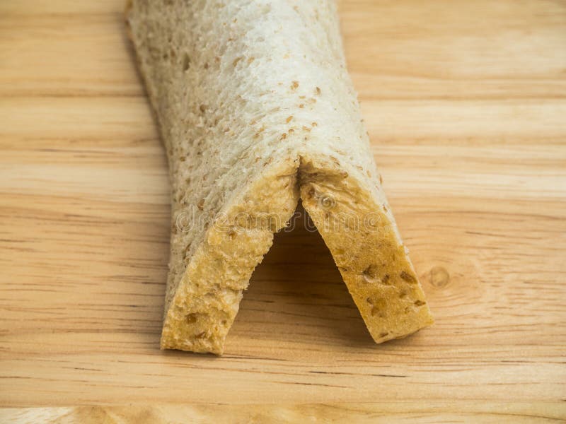 Fold Whole Wheat Bread in Half Stock Photo - Image of wheat, bread ...