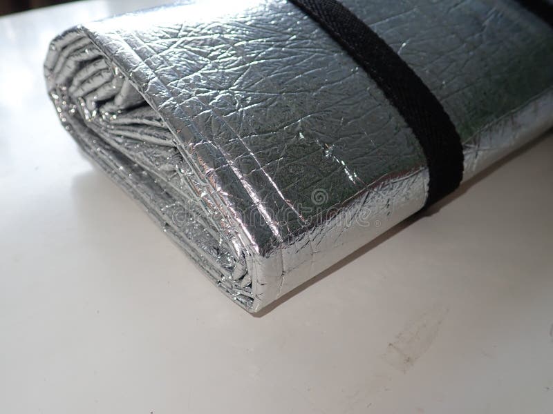 Foldable Aluminium Sleeping Matt for Camping Stock Image - Image of ...