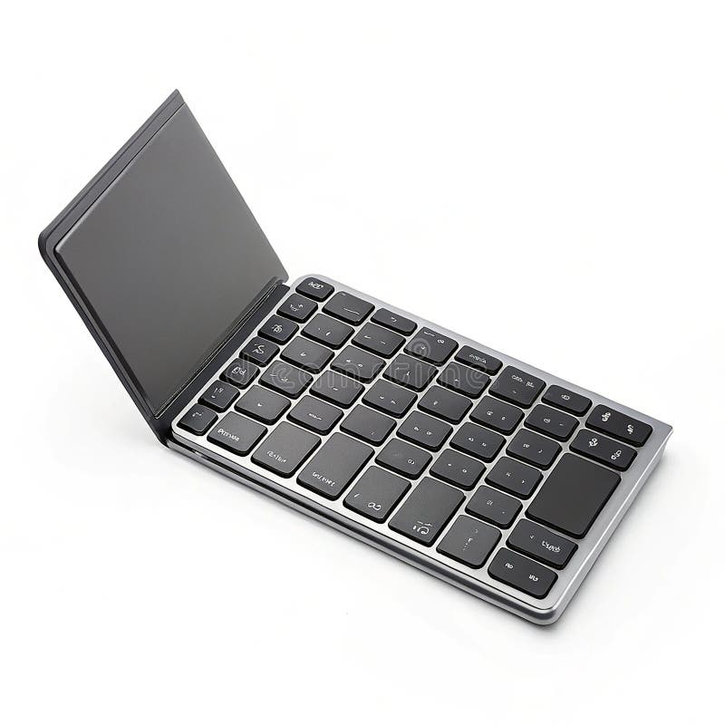 Foldable Bluetooth Keyboard on White Background Stock Illustration ...
