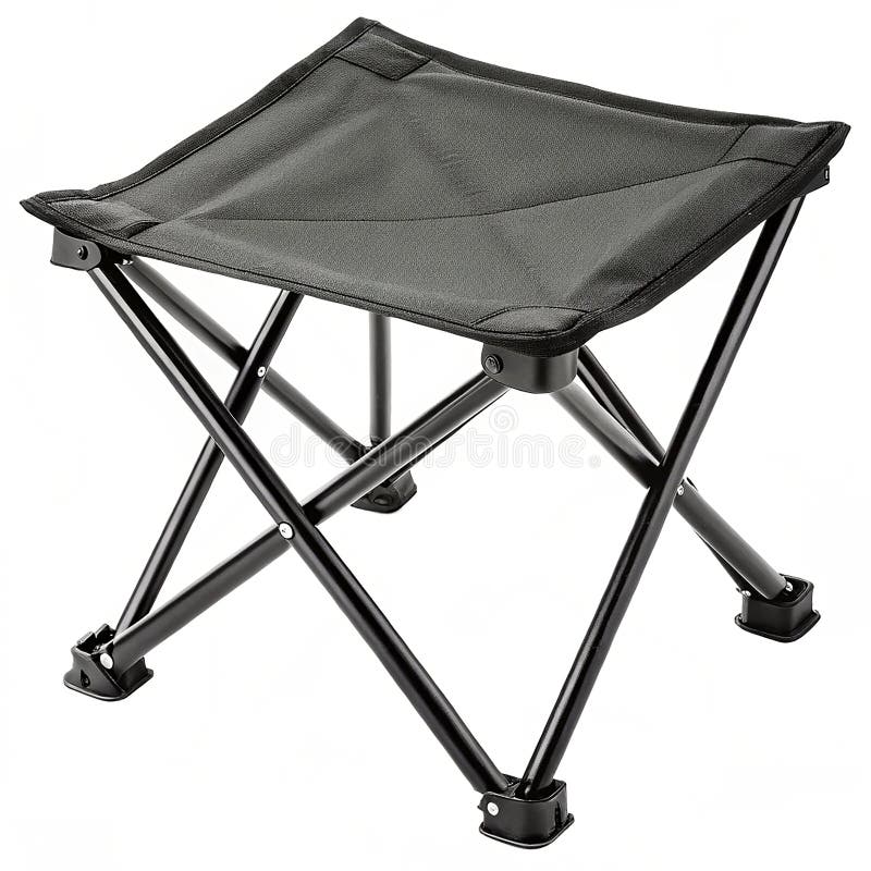 Foldable Camping Stool with Nylon Seat Stock Illustration ...