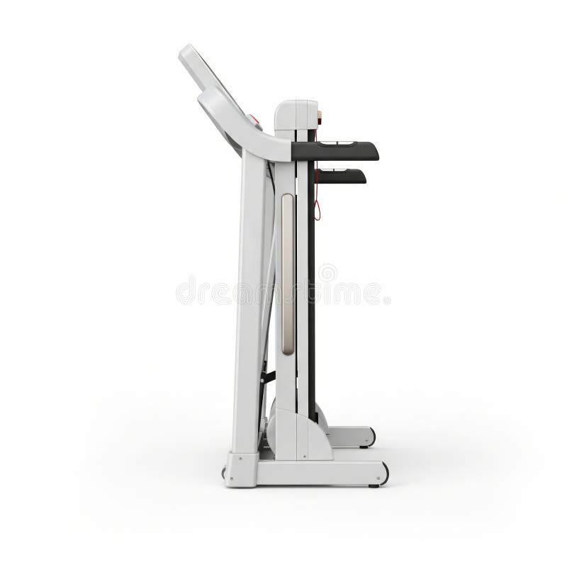 Foldable Home Treadmill in Upright Storage Position Stock Illustration ...