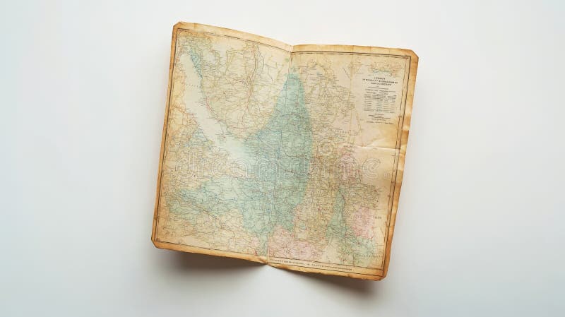 Foldable Map Mockup on White Background Customizable Travel Navigation ...