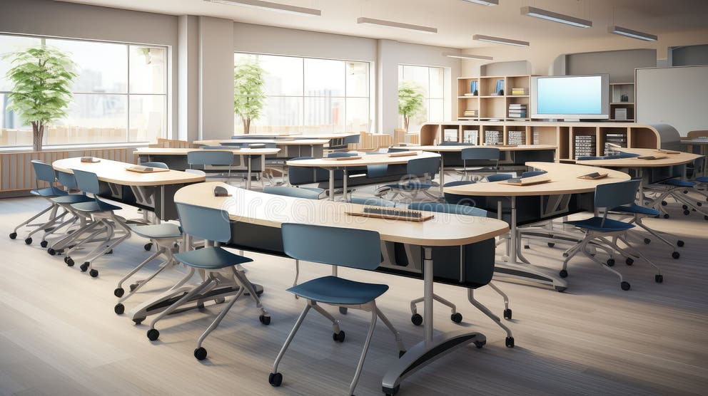 Foldable moving desks stock illustration. Illustration of adjustable ...