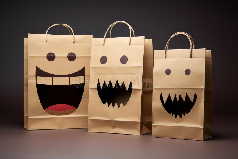 Foldable Paper Bag. Generate Ai Stock Image - Image of foldable, gift ...