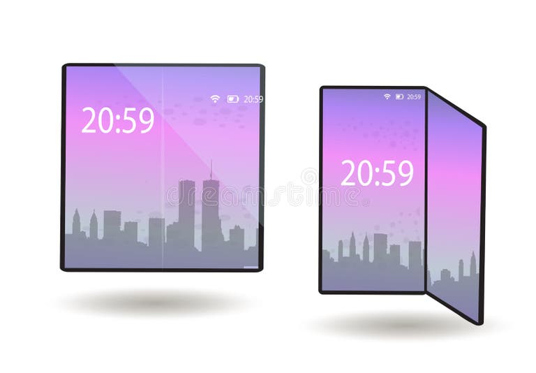 Foldable Tablet Stock Illustrations – 484 Foldable Tablet Stock ...