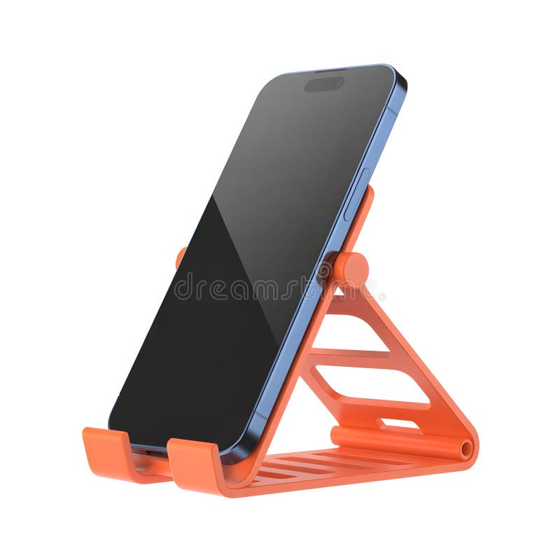 Foldable Plastic Smartphone Stand Isolated on White Background Stock ...