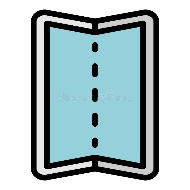 Foldable Screen Icon Color Outline Vector Stock Vector - Illustration ...