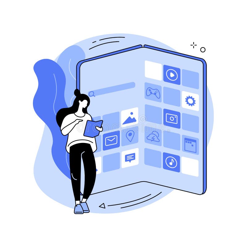 Foldable Smartphone Abstract Concept Vector Illustration Stock Vector ...