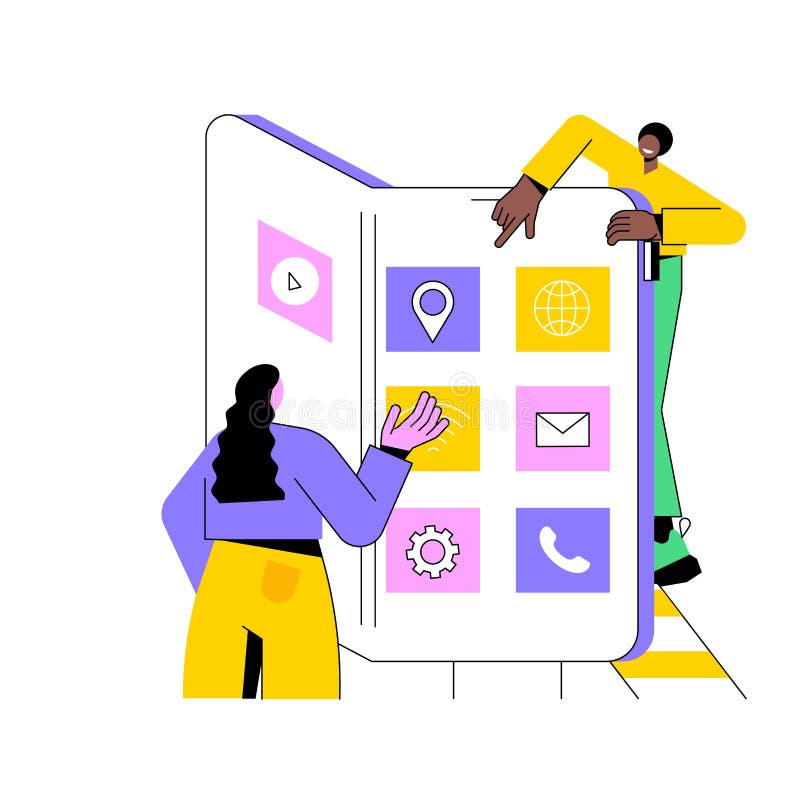 Foldable Smartphone Abstract Concept Vector Illustration Stock Vector ...