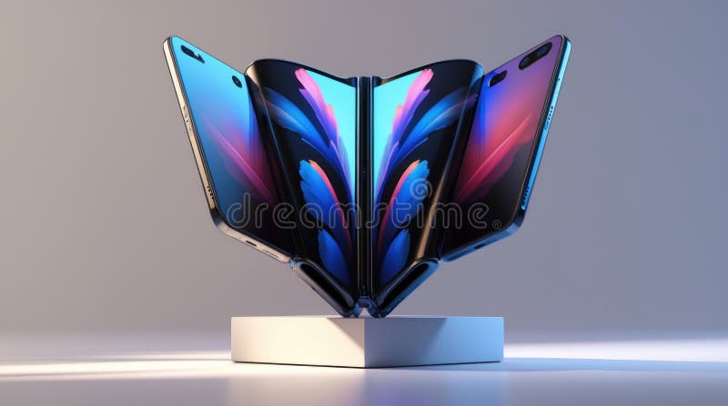 Foldable Smartphone Display Showcasing Innovative Technology and Design ...