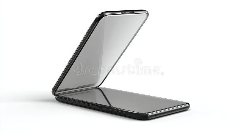 Foldable Smartphone Showcasing Versatility and Sleek Design from a Side ...