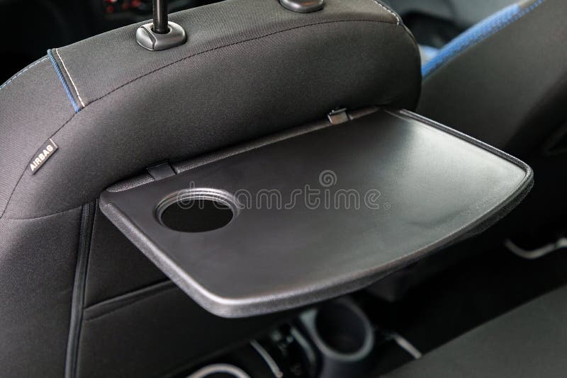 Foldable table in a car stock image. Image of equipment - 213263921