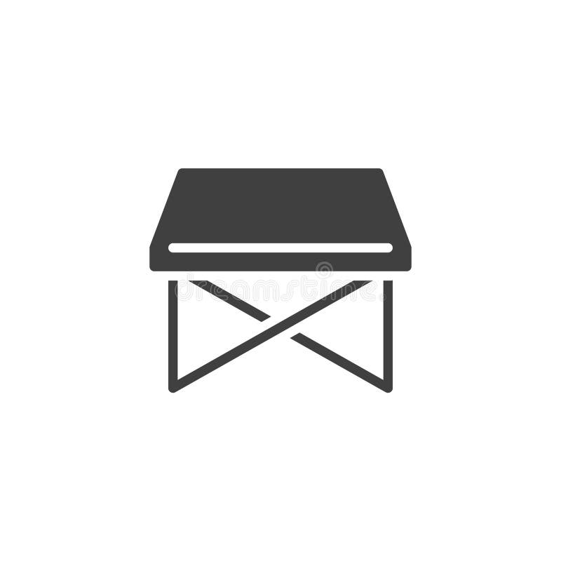 Foldable table vector icon stock vector. Illustration of symbol - 386293222
