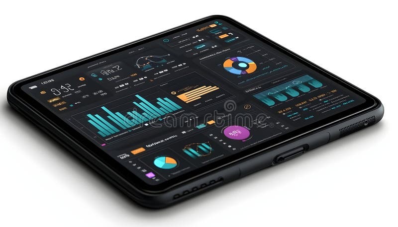 AI-Generated Tablet Dashboard Stock Photo - Image of digital, generated ...