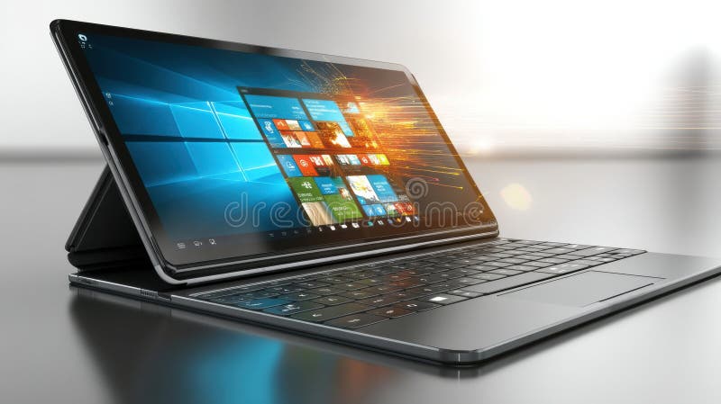 Foldable Touchscreen Tablet Transforming into a Laptop Enhances ...