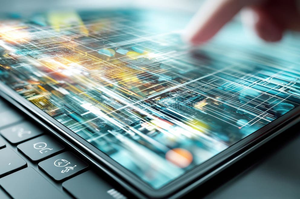 Foldable Touchscreen Tablet Transforms into Laptop Showcasing Clean ...