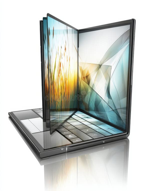 Foldable Touchscreen Tablet Transforms into Laptop, Showcasing ...
