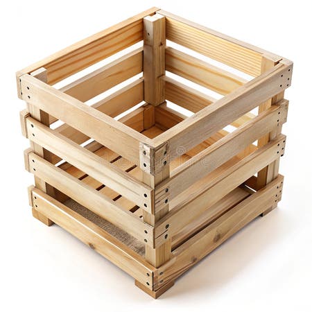 Foldable Wooden Storage Crate with Interlocking Design Stock ...
