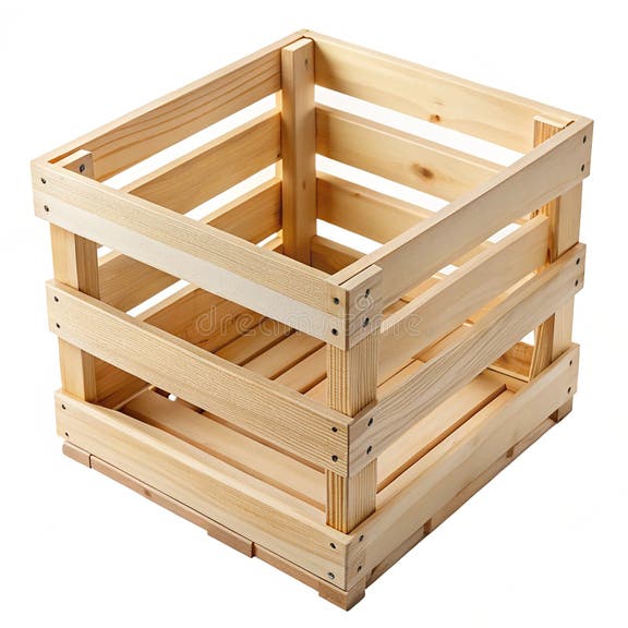 Foldable Wooden Storage Crate with Interlocking Design Stock ...