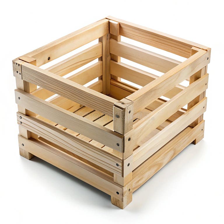 Foldable Wooden Storage Crate with Interlocking Design Stock ...