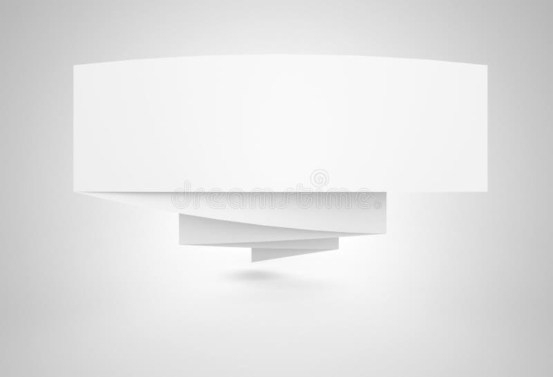 Folded Advertising Sign White Stock Illustration - Illustration of ...