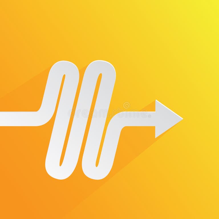 Folded Arrow. Vector Illustration Decorative Design Stock Vector ...