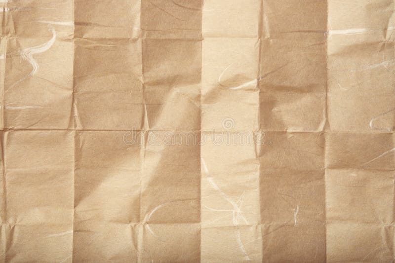 Folded Beige Paper Texture Closeup Stock Image - Image of material ...