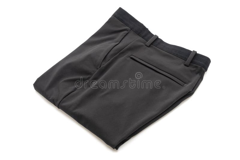Folded black pants stock photo. Image of fashion, pants - 158835024
