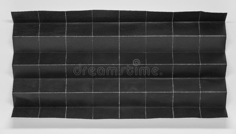 Folded Black Paper in 64 Parts with White Background Stock Image ...