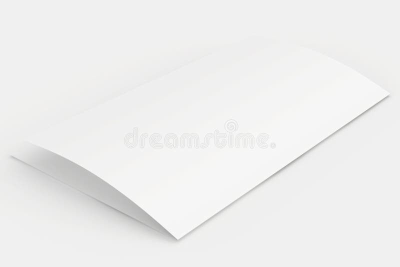The Folded Blank Sheet of Paper Stock Illustration - Illustration of ...
