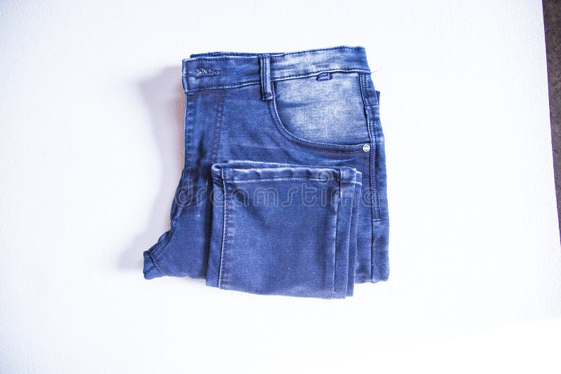 Folded Blue Jeans Pant Pattern Texture Can Be Used As a Background ...