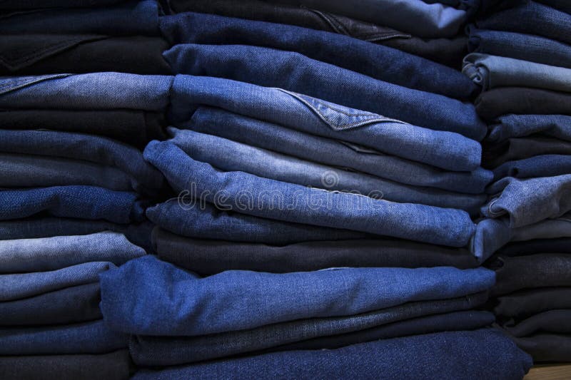 Folded Blue Jeans Pant Pattern Texture Can Be Used As a Background ...