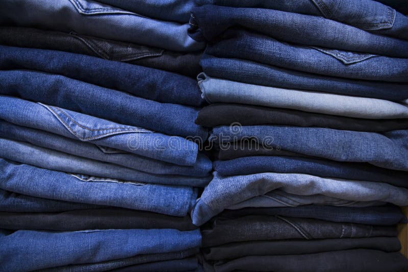 Folded Blue Jeans Pant Pattern Texture Can Be Used As a Background ...