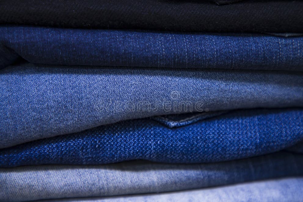 Folded Blue Jeans Pant Pattern Texture Can Be Used As a Background ...