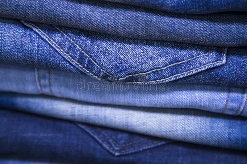 Folded Blue Jeans Pant Pattern Texture Can Be Used As a Background ...