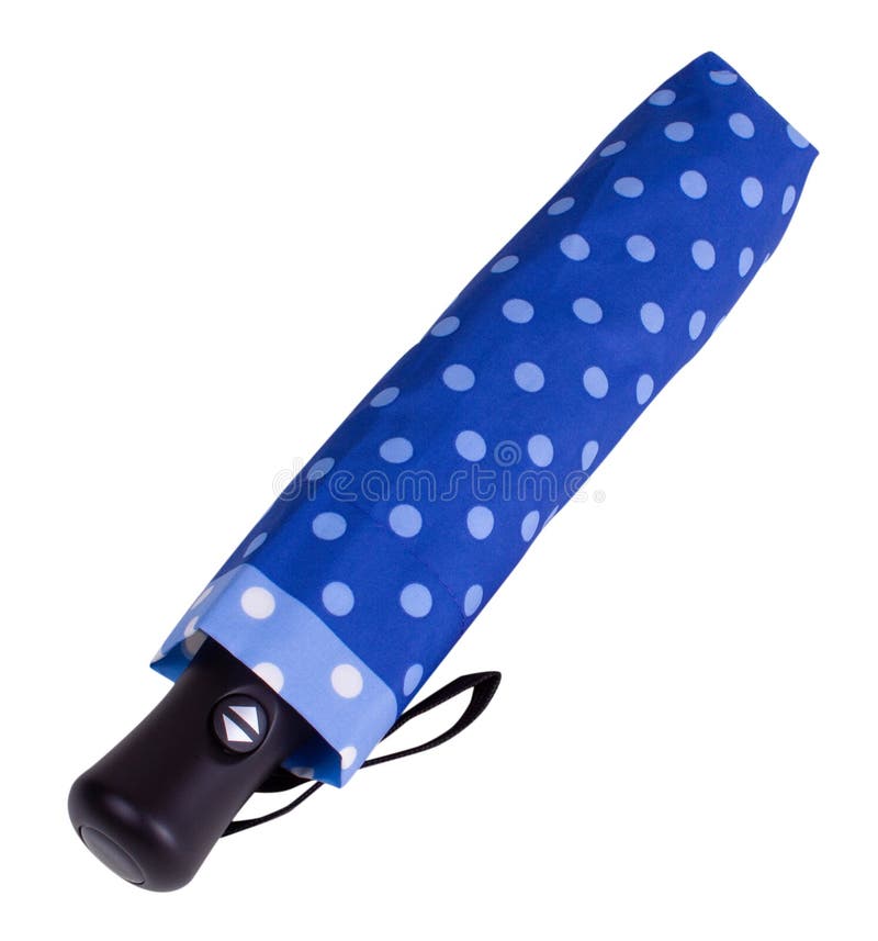 Blue umbrella isolated stock photo. Image of handle - 255529668