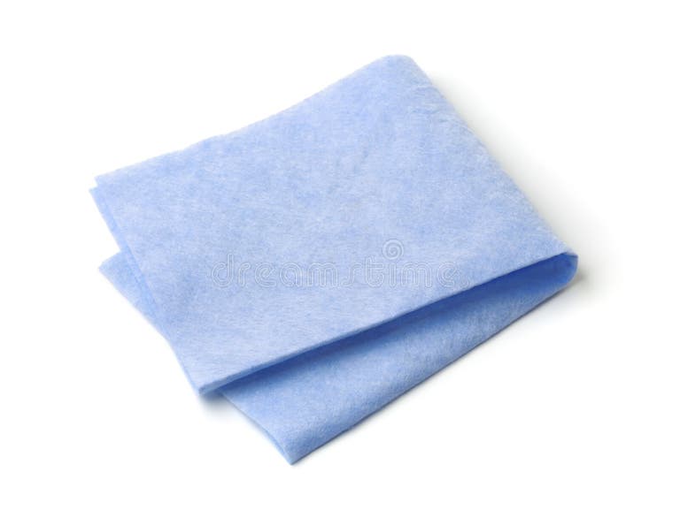 Folded Blue Viscose Nonwoven Wipe Stock Photo - Image of horizontal ...