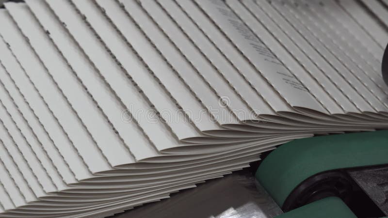 Books Pages Conveyor Belt stock video. Video of equipment - 286960283