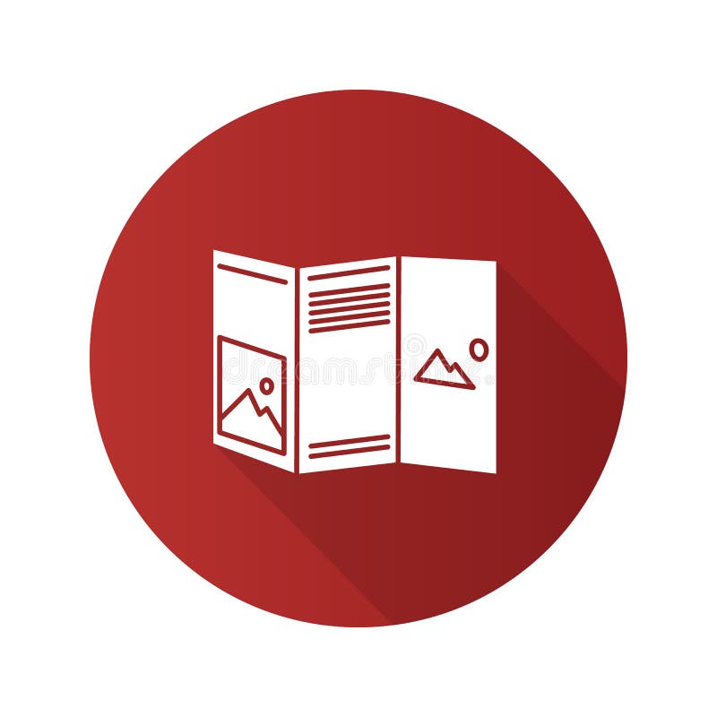 Folded Brochure Mockup Color Icon Stock Vector - Illustration of ...