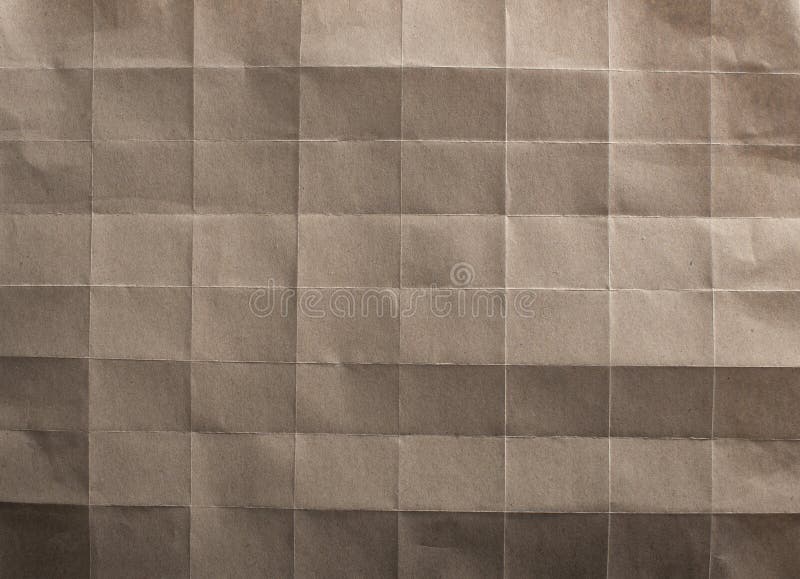 Folded Brown Paper Texture. Top View. Stock Image - Image of shape ...