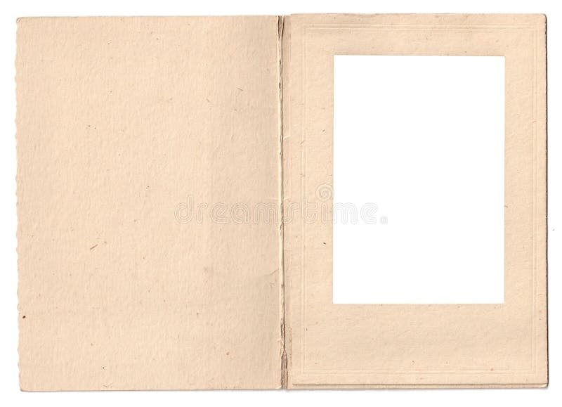 Vintage Folded Card Photo Frame Stock Photo - Image of paper, card ...
