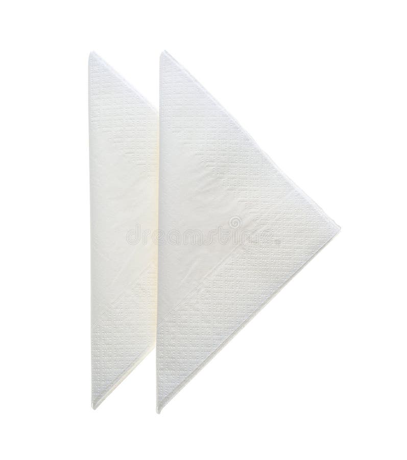 Folded Clean Paper Tissues on White Background, Top View Stock Image ...