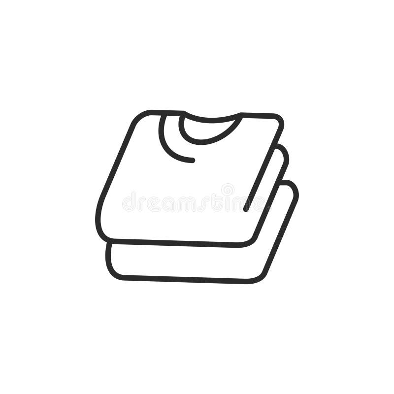 Folded Clothes Icon stock vector. Illustration of clear - 321037405