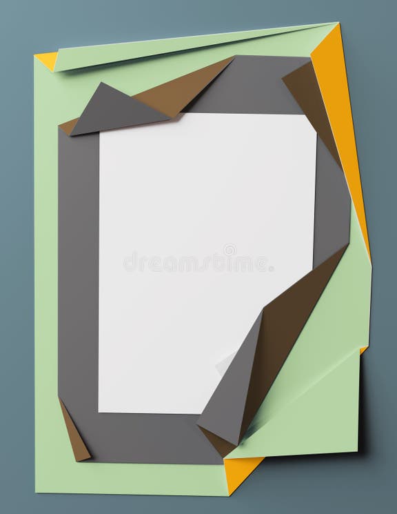 Folded colored paper stock photo. Image of banner, origami - 147848904