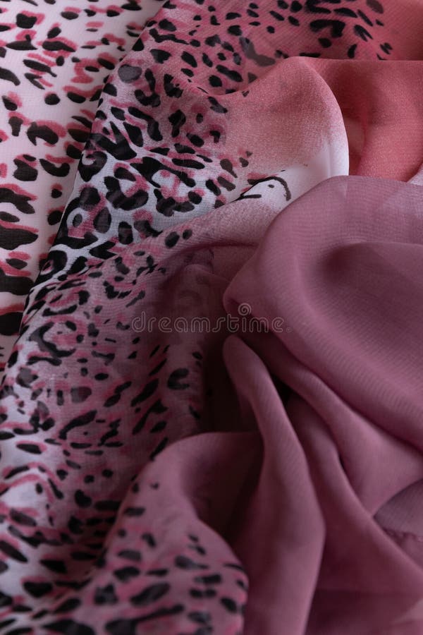 Folded Colorful Cloth. Crop View of Fashioned Fabric Stock Photo ...