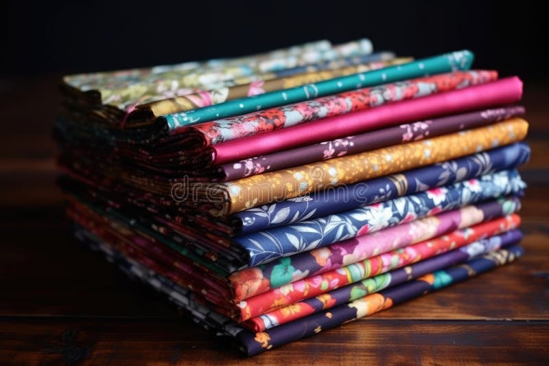 Folded Colorful Wrapping Paper Sheets Dark Table Stock Photos - Free ...