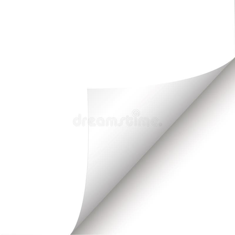 Folded Corner Paper Sheet - Isolated Design Element Stock Vector ...