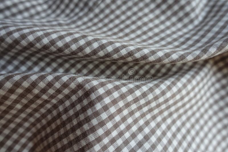 Folded Cotton with Grey and White Gingham Pattern Stock Image - Image ...