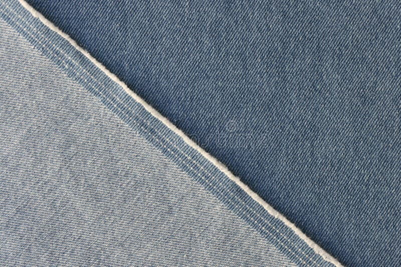 Folded Denim Fabric Sample for Dressmaking in Atelier Stock Image ...