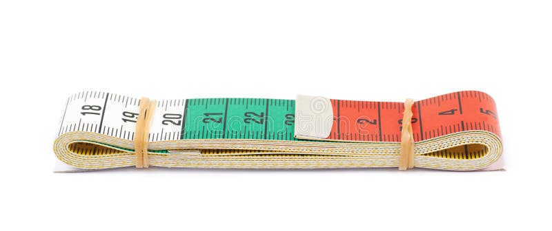 Folded Dieting Tape Measure Isolated Stock Image - Image of sewing ...